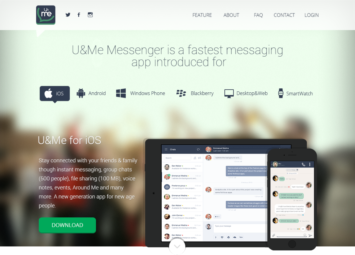 U&ME – Mobile App Design for Messenger – DesArt Lab